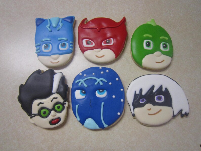 1 Dozen Hand Decorated PJ Masks Cookies Fan Art | Etsy