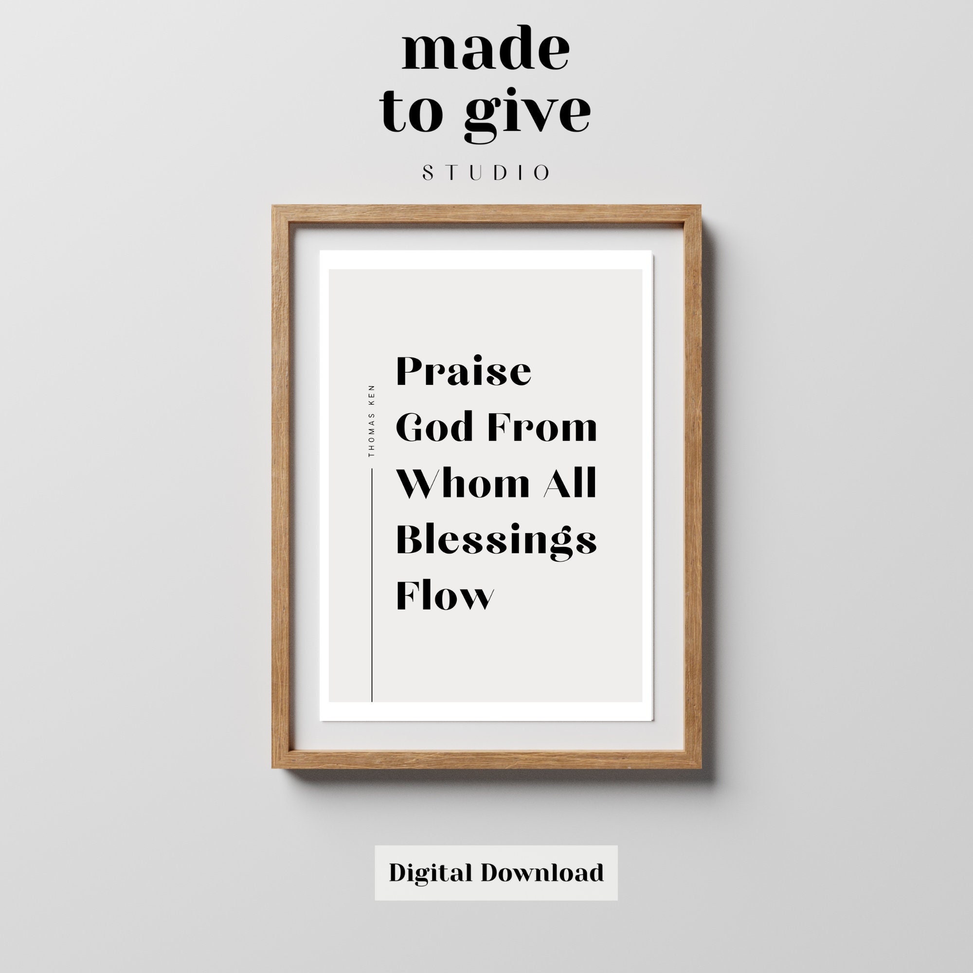 Doxology Printable Quote | Praise God From Whom All Blessings Flow ...