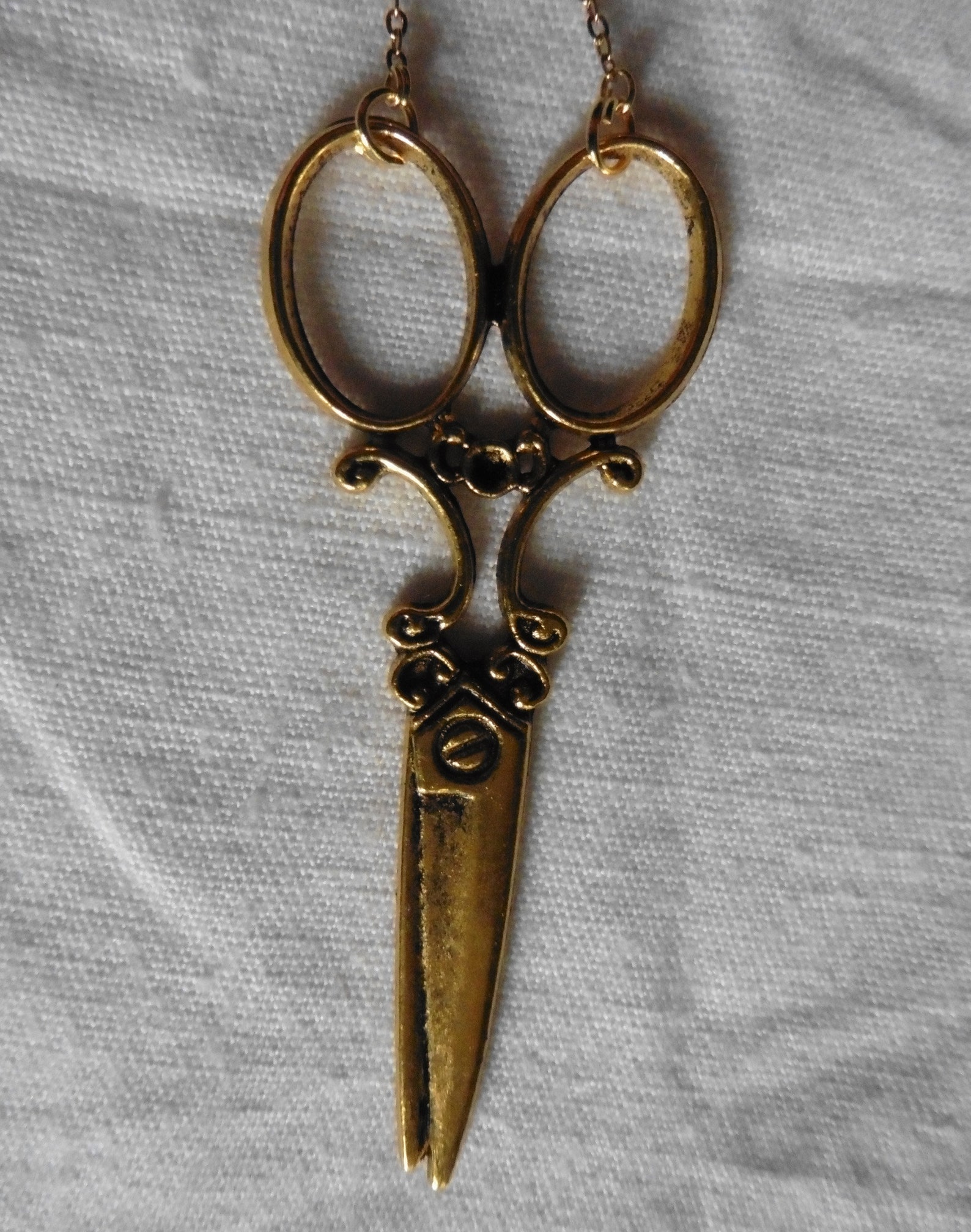 Cottagecore Victorian Scissors Necklace, Gothic Necklace, Shabby Style ...