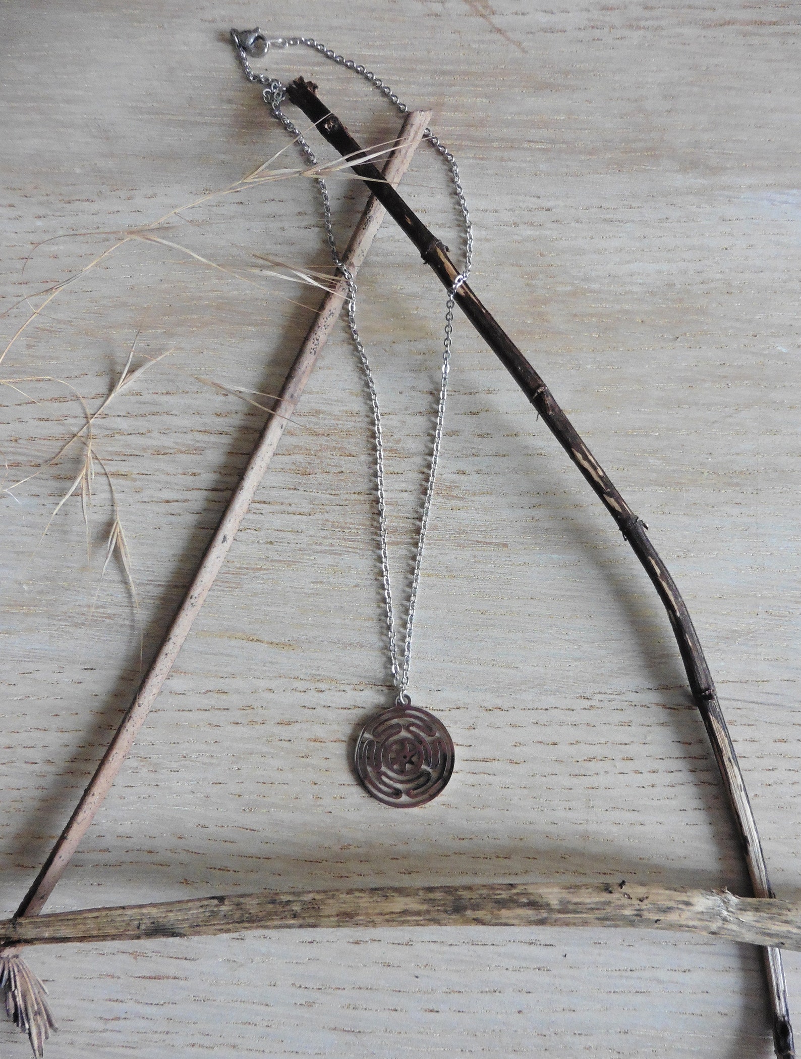 Minimalist Hecate's Wheel Strophalos Necklace Spiral | Etsy