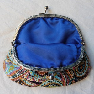 Large Bollywood Indian Printed Cotton Retro Clasp Purse, Coin Purse ...