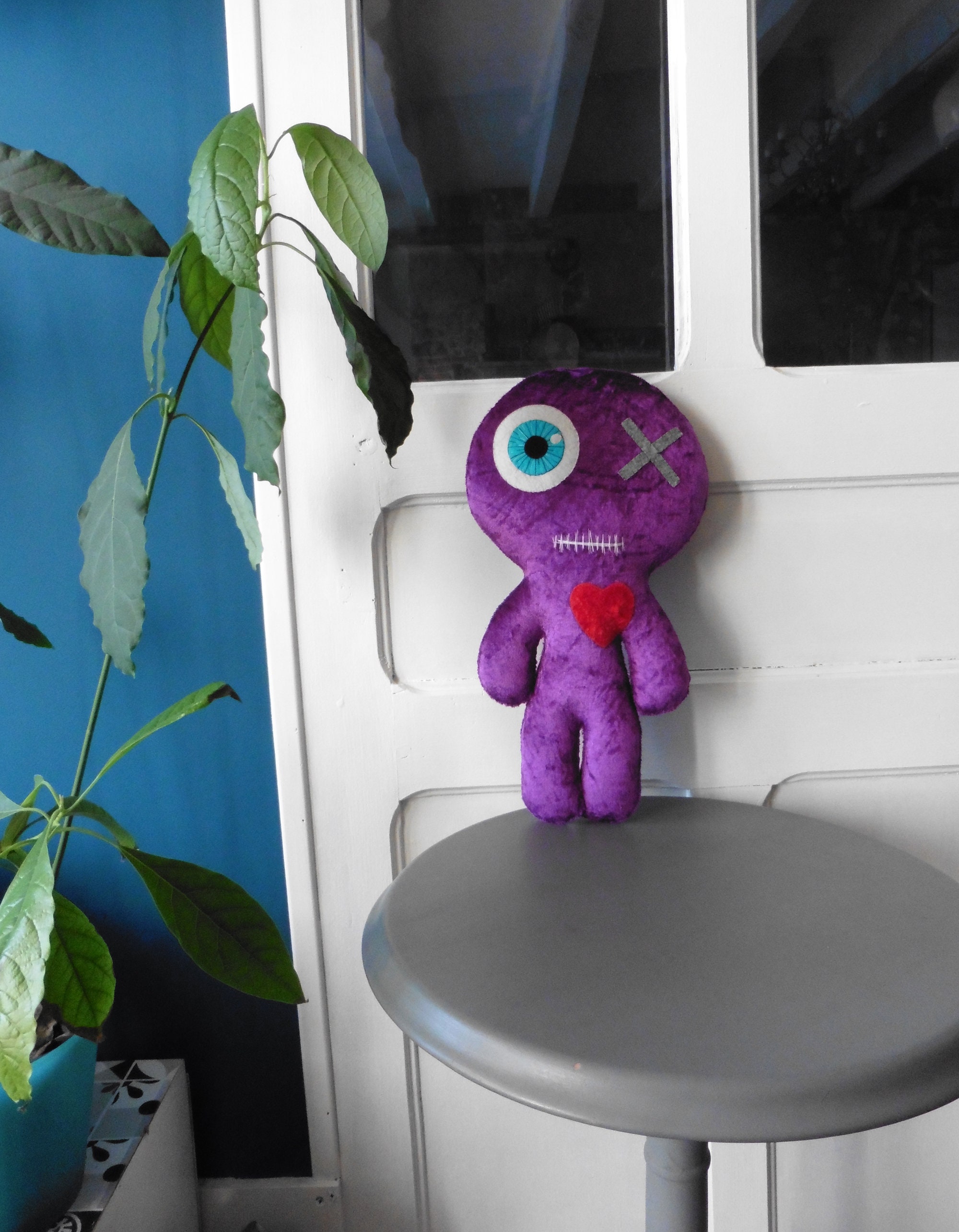 Large Purple Velvet Plush Voodoo Doll Mummy Poppet Cushion - Etsy Sweden