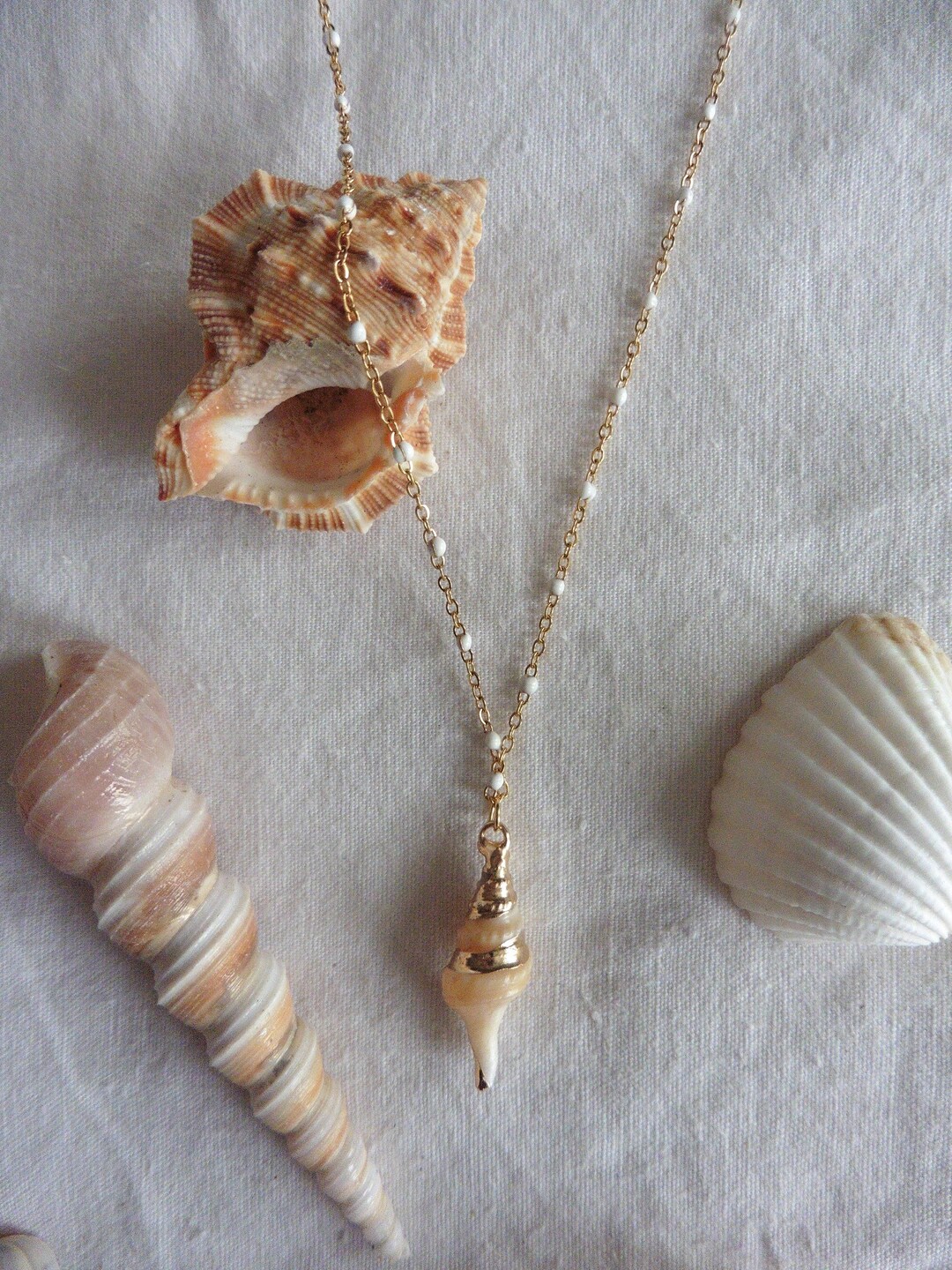 Calypso Nymph Gold Spiral Shell Necklace, Mermaid Necklace, Sea Witch ...