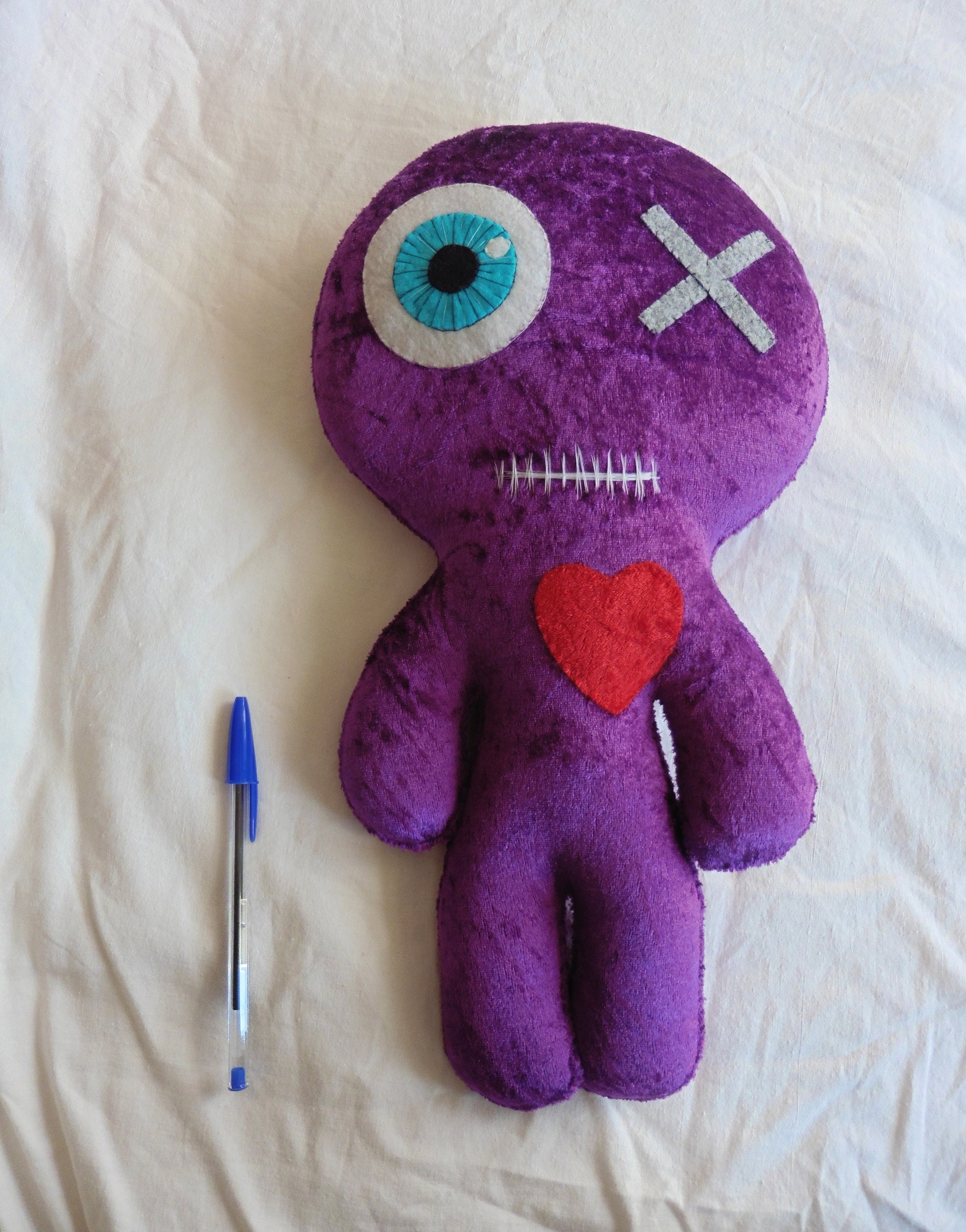 Large Purple Velvet Plush Voodoo Doll Mummy Poppet Cushion - Etsy Sweden