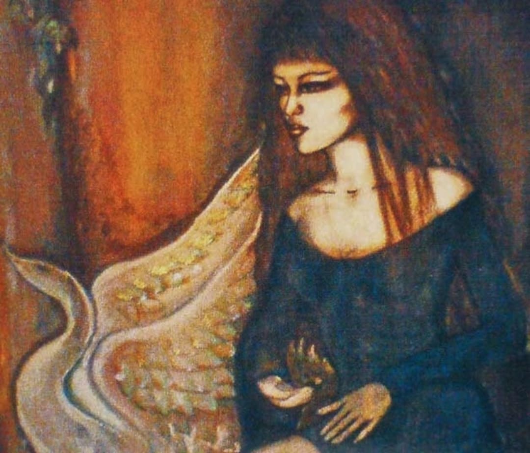 Leda & the Swan Mythology Wall Art Card Art Print Elven Art - Etsy