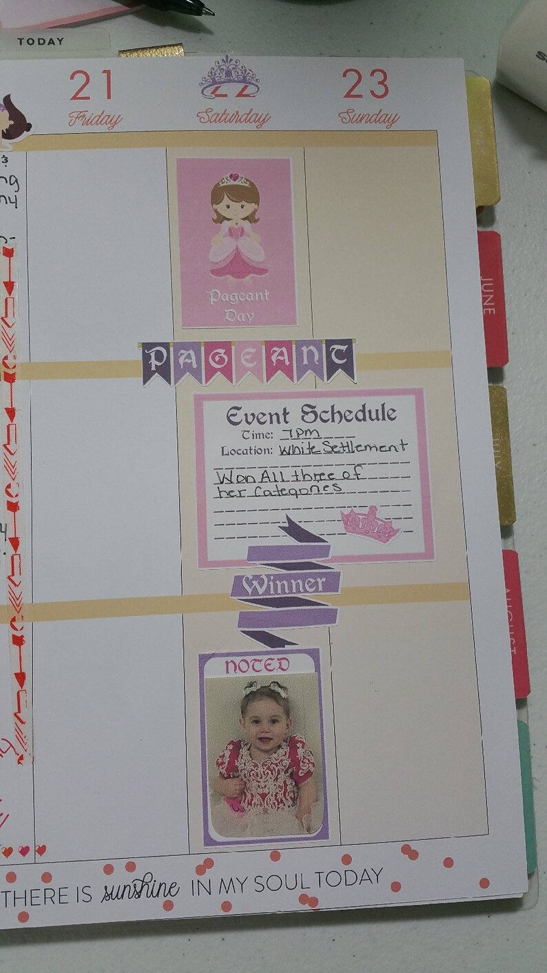 MAMBI Happy Planner Printable Stickers, Beauty Pageant, Digital File - Etsy