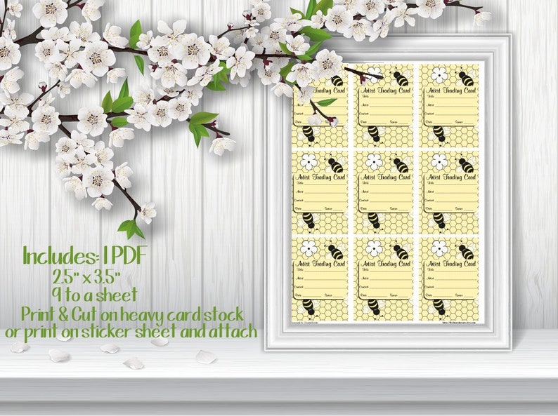 Artist Trading Card Label [bumble Bee] - Etsy