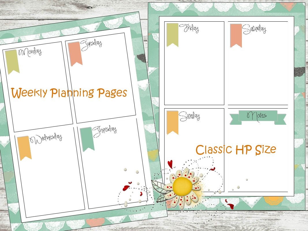 Happy Planner, Planner Printable, MAMBI, Classic Weekly Printable, Quad ...