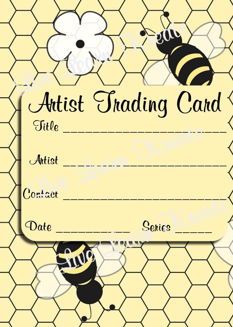 Artist Trading Card Label [bumble Bee] - Etsy