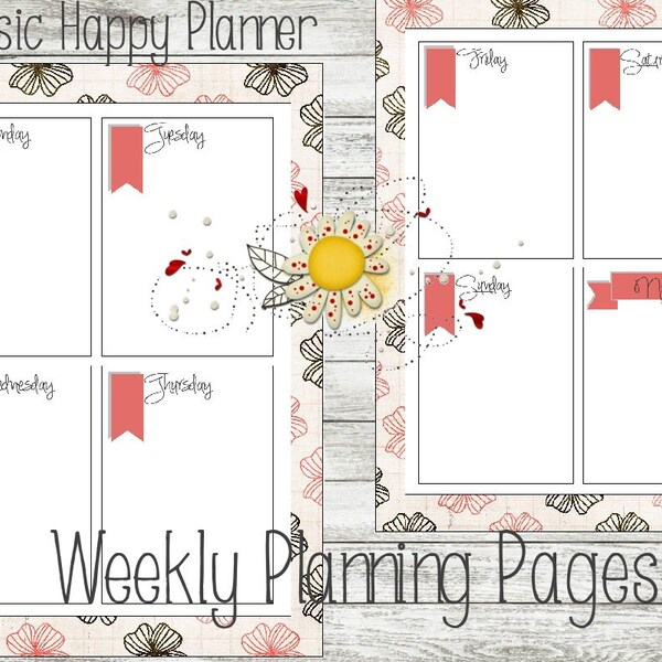 Quad Layout Planner Pages - Etsy