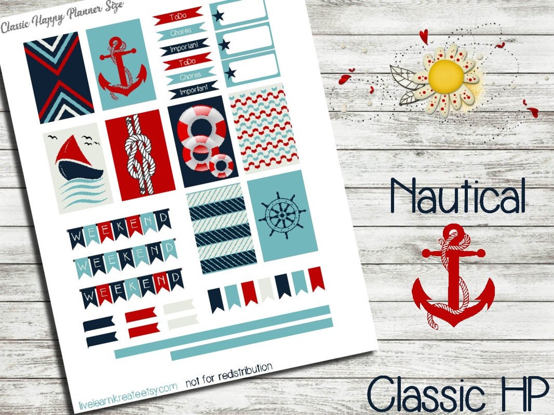 Planner Stickers [nautical] - Etsy