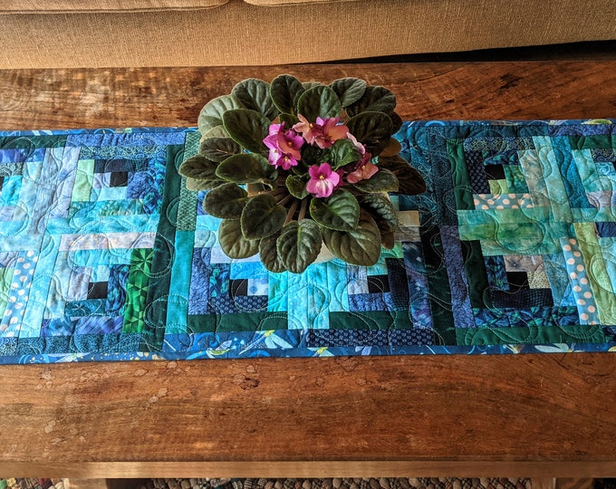 Quilted Table Runner Log Cabin Table Runner Table Topper - Etsy