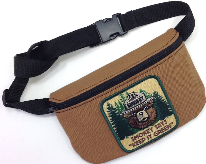 Smokey the Bear, Fanny Pack ,handmade Bum Bag ,belly Bag, Gym Bag, Belt ...