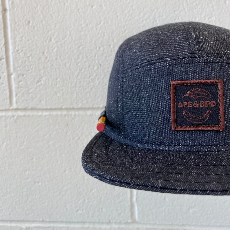 Handmade Denim Baseball Cap, Flat Brim, Pencil Holder - Etsy