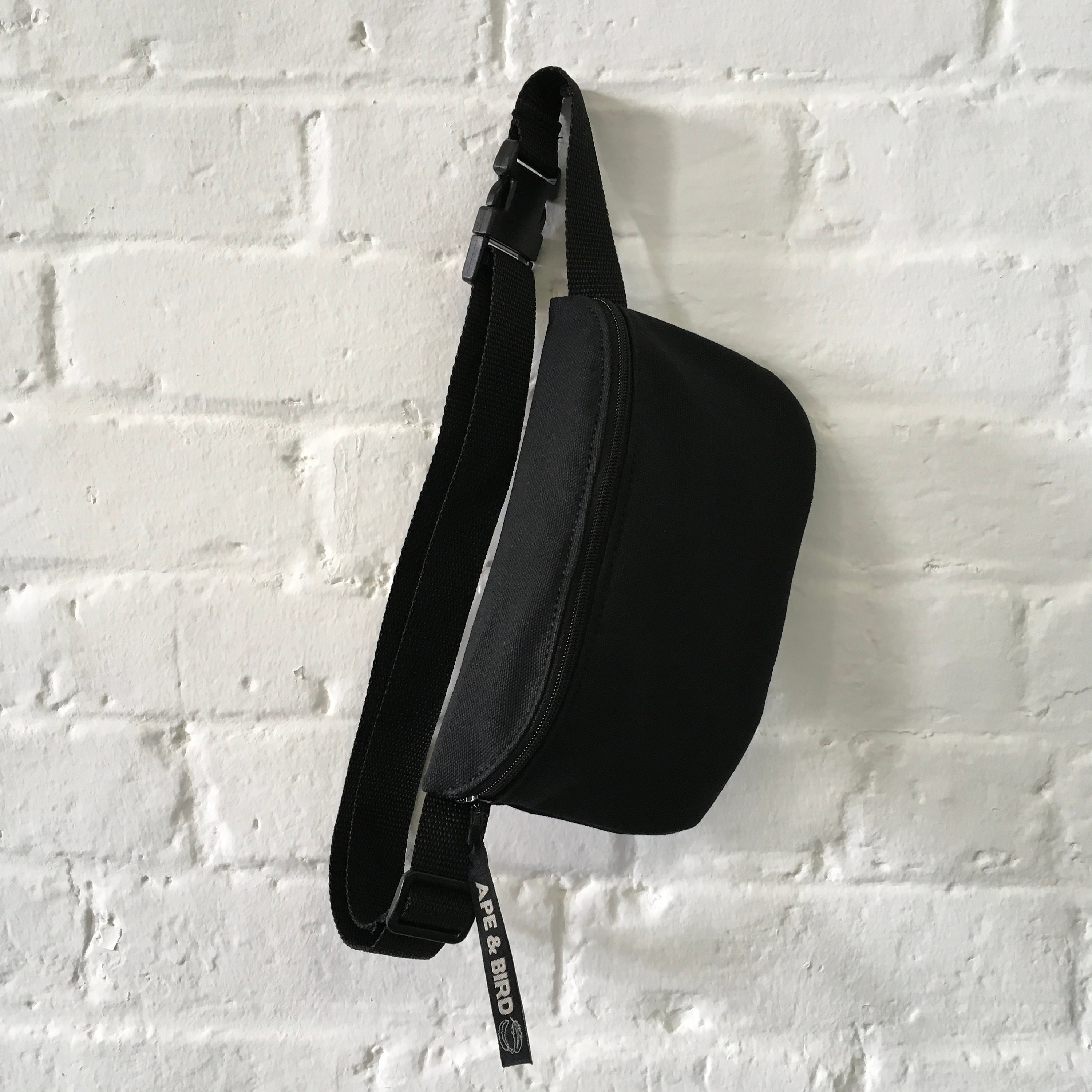 Black Fanny Pack Black Belly bag Bum bag Belly Bag Vegan | Etsy