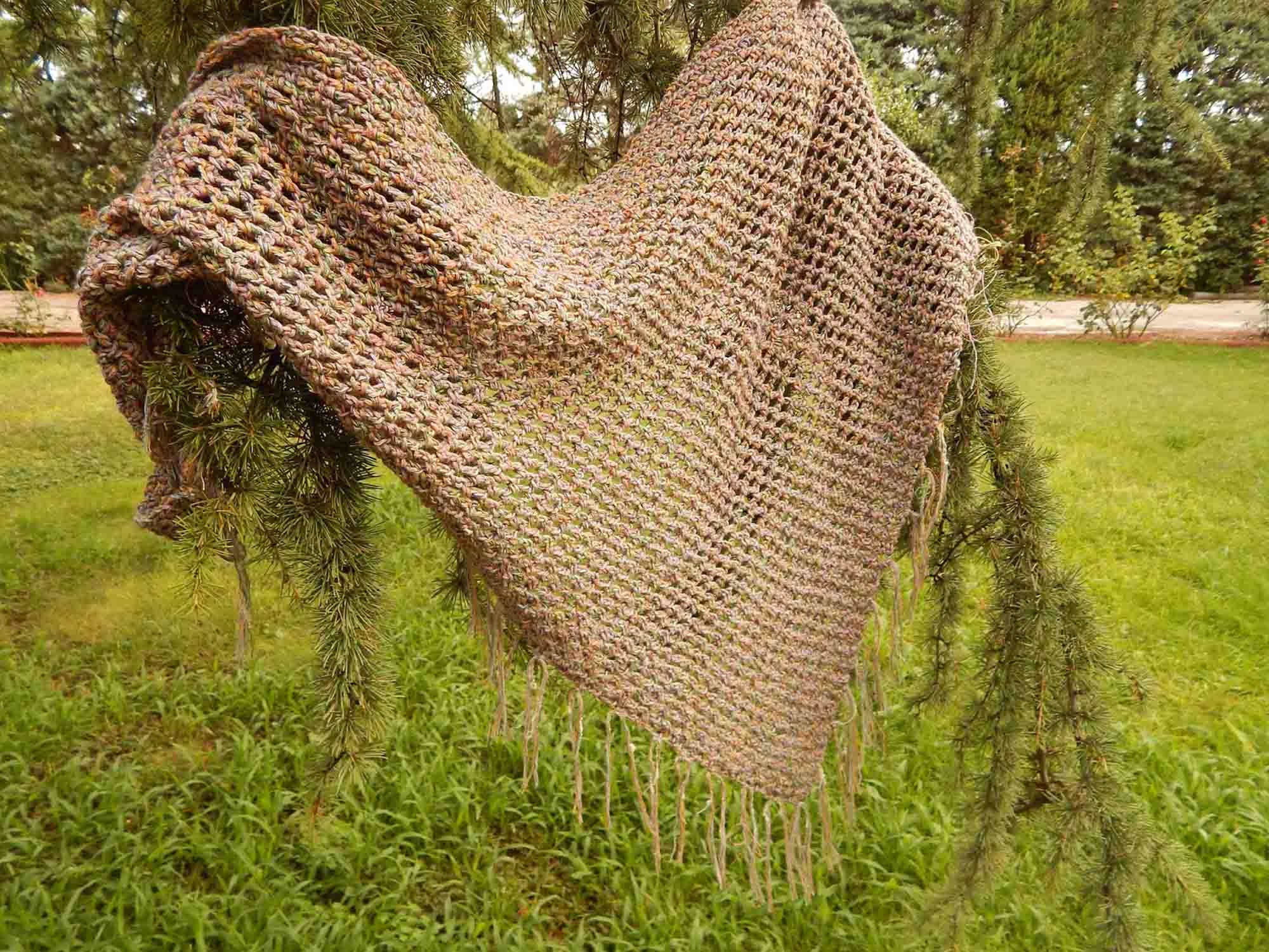 Easy Crochet Shawl Pdf Pattern, Ladder Yarn Wrap for Women - Etsy