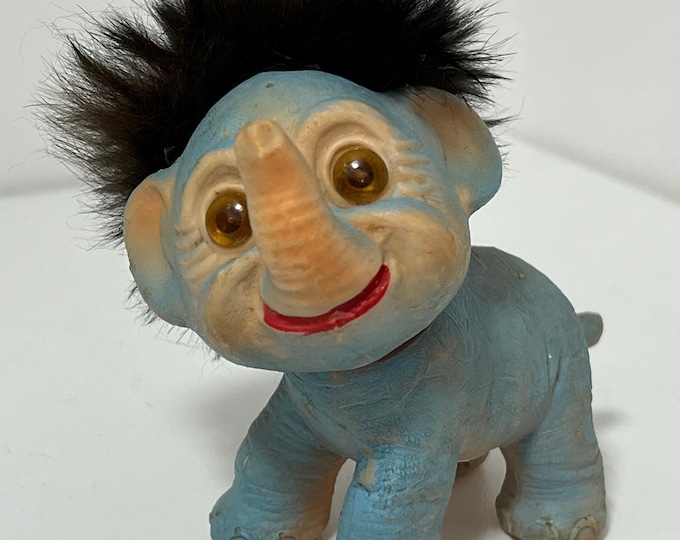 Vintage 1960s Troll - the Lovable Uglies BLUE ELEPHANT - Trolls Doll ...