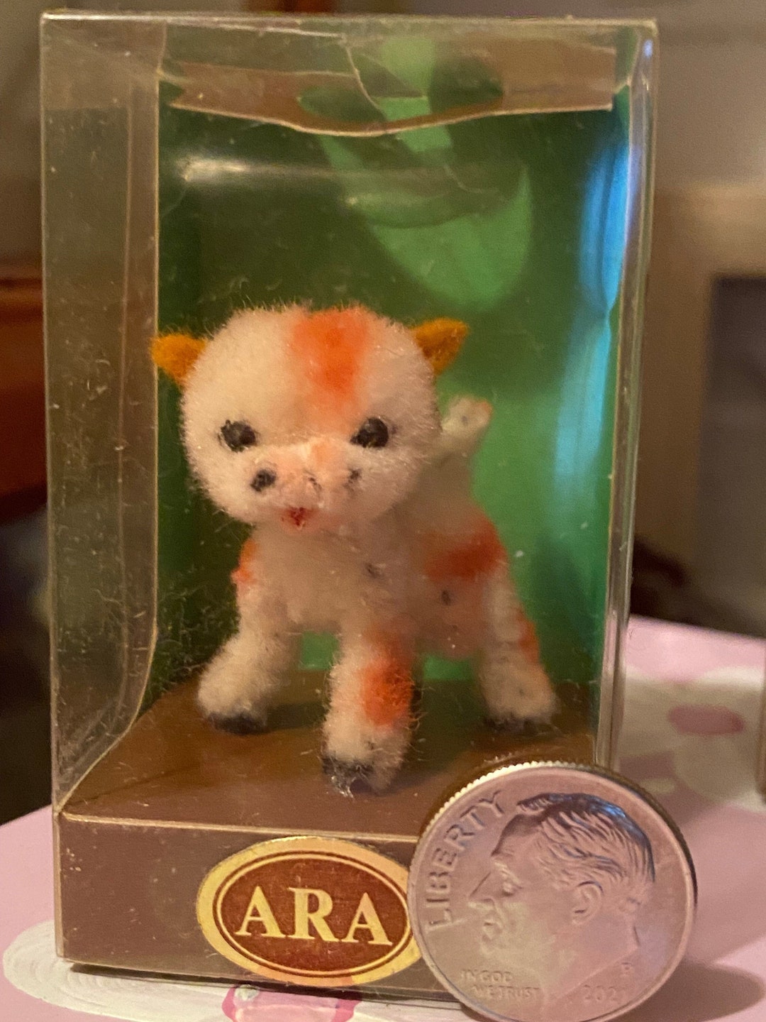 Vintage 1.25 ARA Wool Pocket Pets Pet COW / CALF Jeretzian Austria New ...