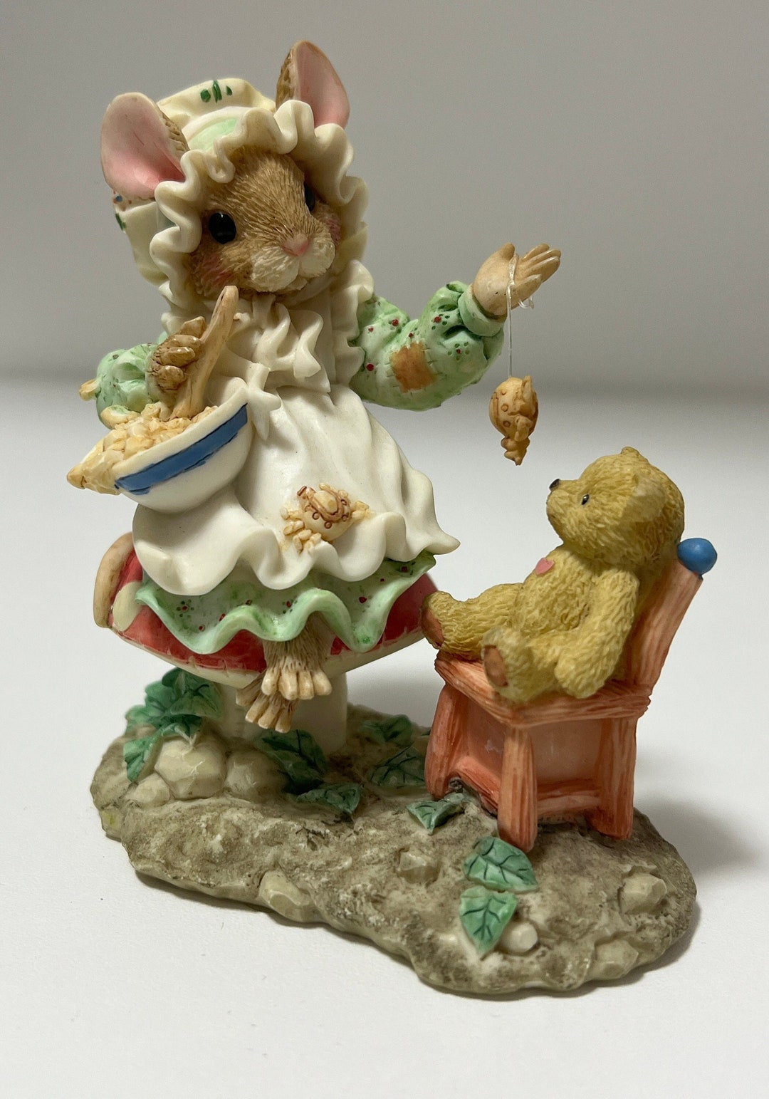 1995 Enesco Mouse Tales Figurine - LITTLE MISS MUFFET - by Priscilla ...