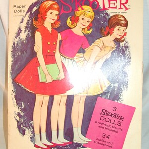 Vintage SKOOTER BARBIE Paperdolls - Original Whitman Early 1960'S Pre ...