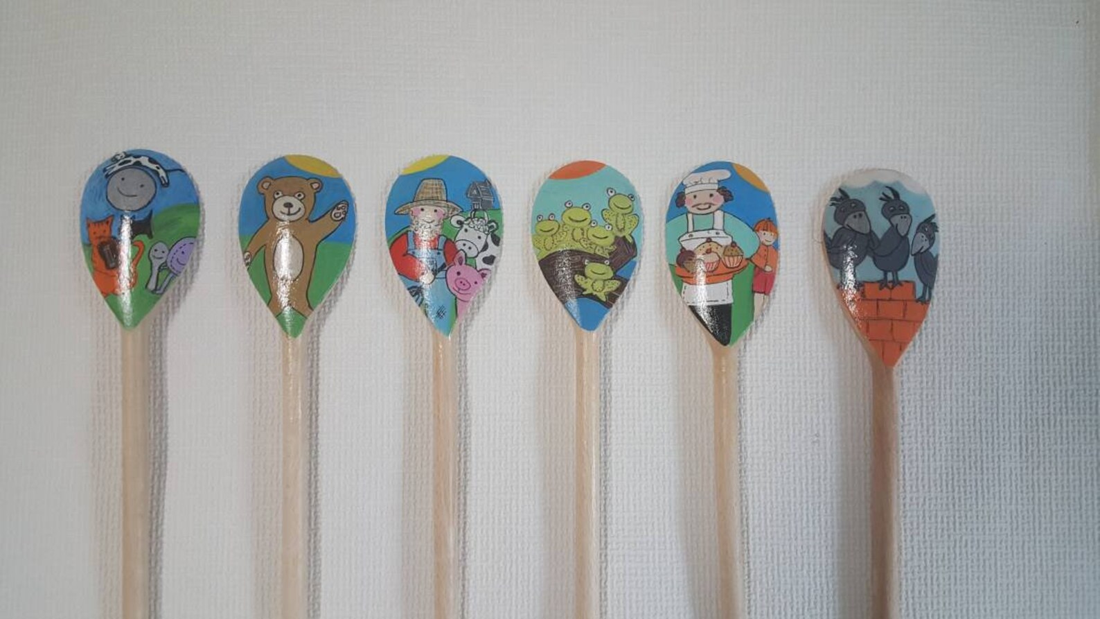 Set of 6 Nursery Rhyme Story Spoons. Choose Any 6 From 30 | Etsy UK
