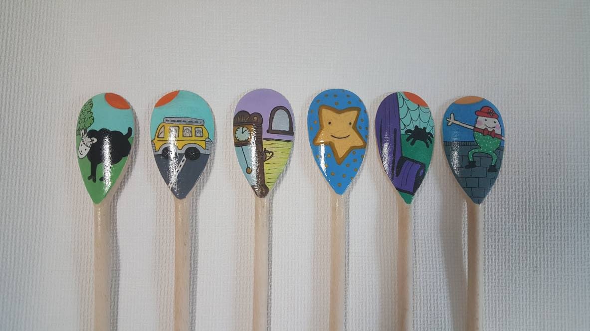 Set of 6 Nursery Rhyme Story Spoons. Choose Any 6 From 30 | Etsy UK