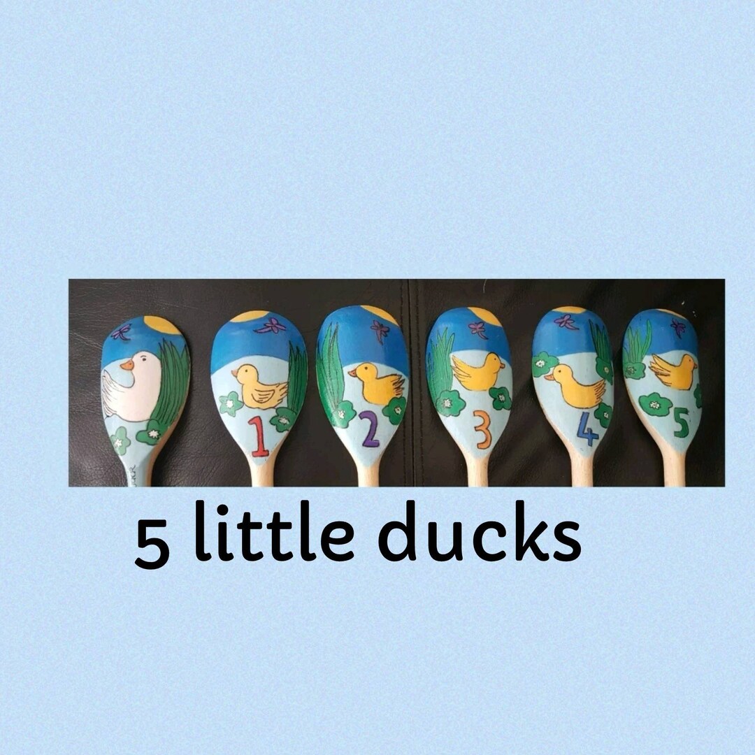 5 little ducks story spoons - Etsy.de