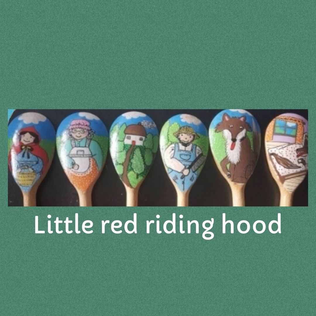 Little Red Riding Hood Story Spoons. Set of 6 - Etsy