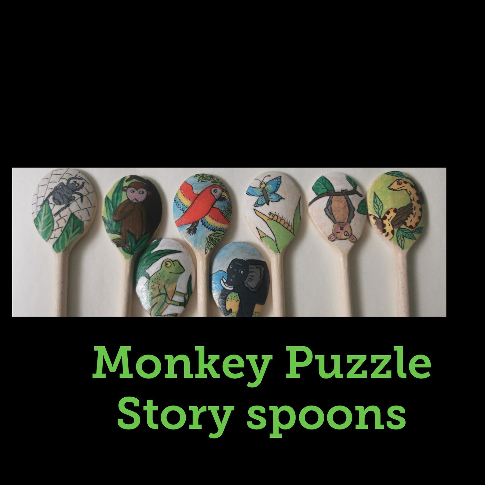 Monkey Puzzle Story Spoons - Etsy UK
