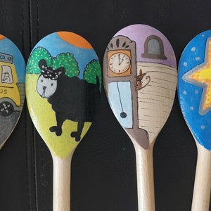 Set of 6 Nursery Rhyme Story Spoons. Choose Any 6 From 24 Designs ...