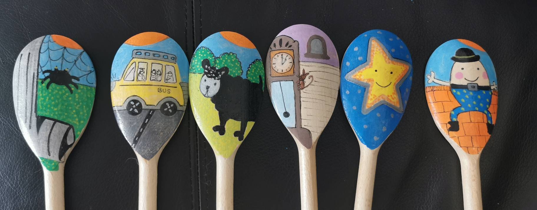 Set of 6 Nursery Rhyme Story Spoons. Choose Any 6 From 24 Designs ...