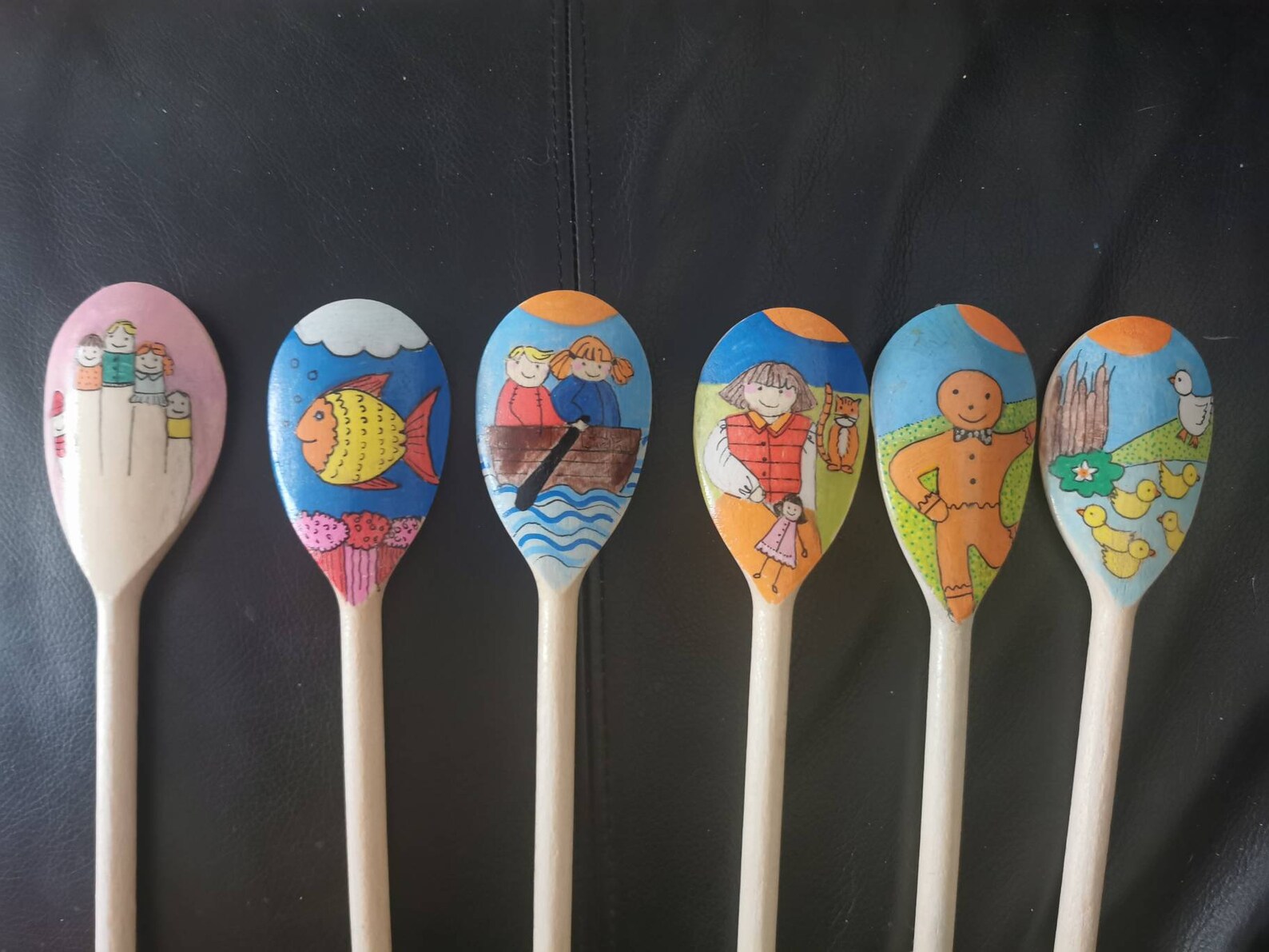 Set of 6 Nursery Rhyme Story Spoons. Choose Any 6 From 24 Designs ...