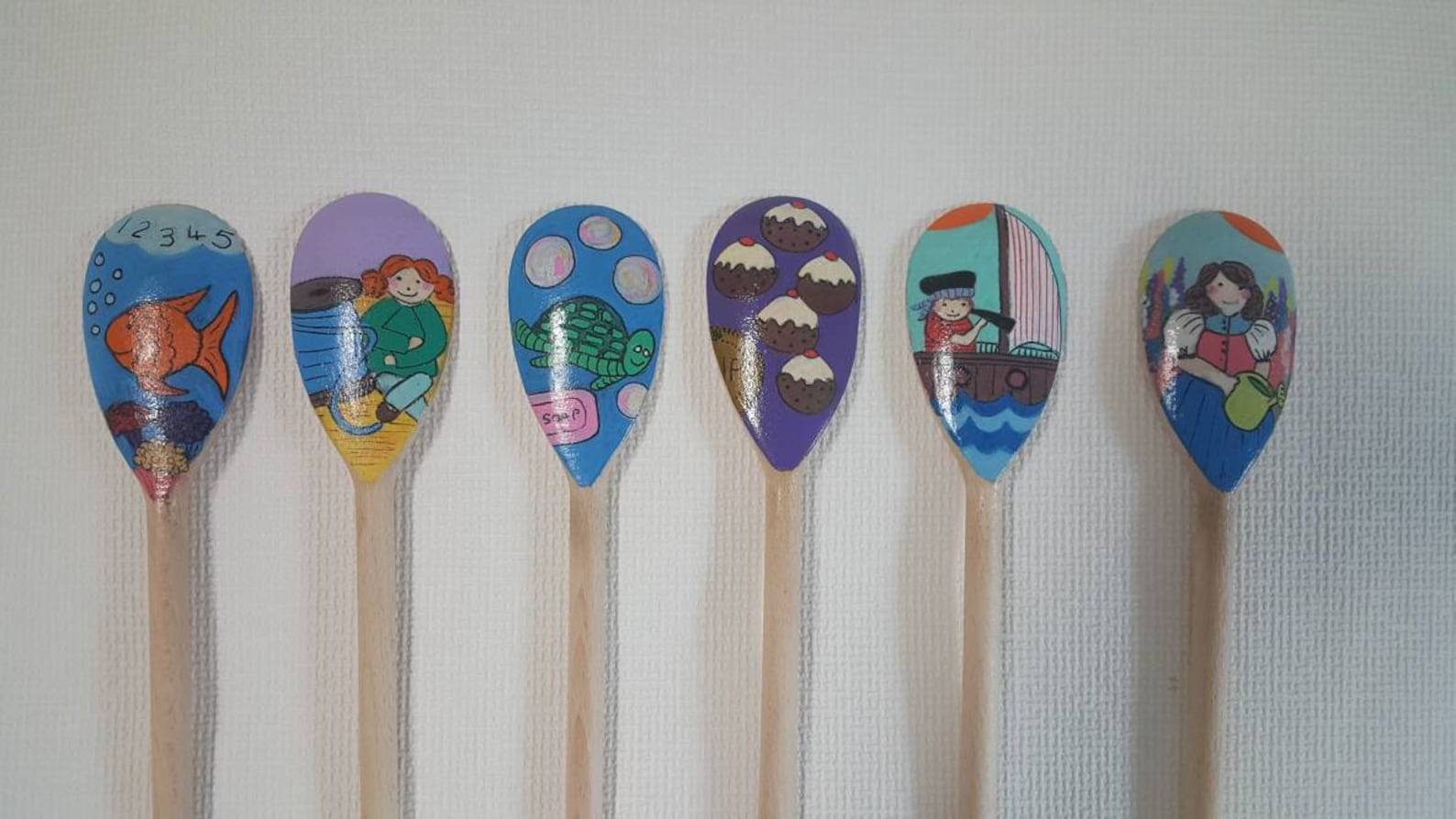 Set of 6 Nursery Rhyme Story Spoons. Choose Any 6 From 30 | Etsy UK
