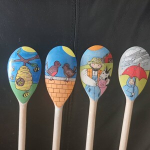 Set of 6 Nursery Rhyme Story Spoons. Choose Any 6 From 24 Designs ...