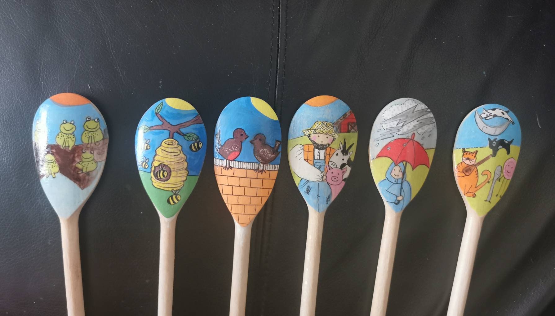 Set of 6 Nursery Rhyme Story Spoons. Choose Any 6 From 24 Designs ...