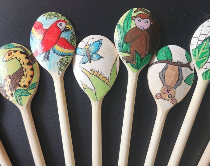 Monkey Puzzle Story Spoons - Etsy
