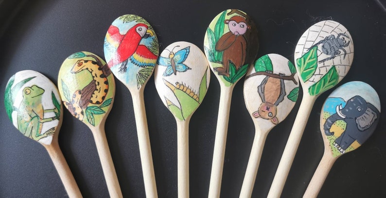Monkey Puzzle Story Spoons - Etsy UK