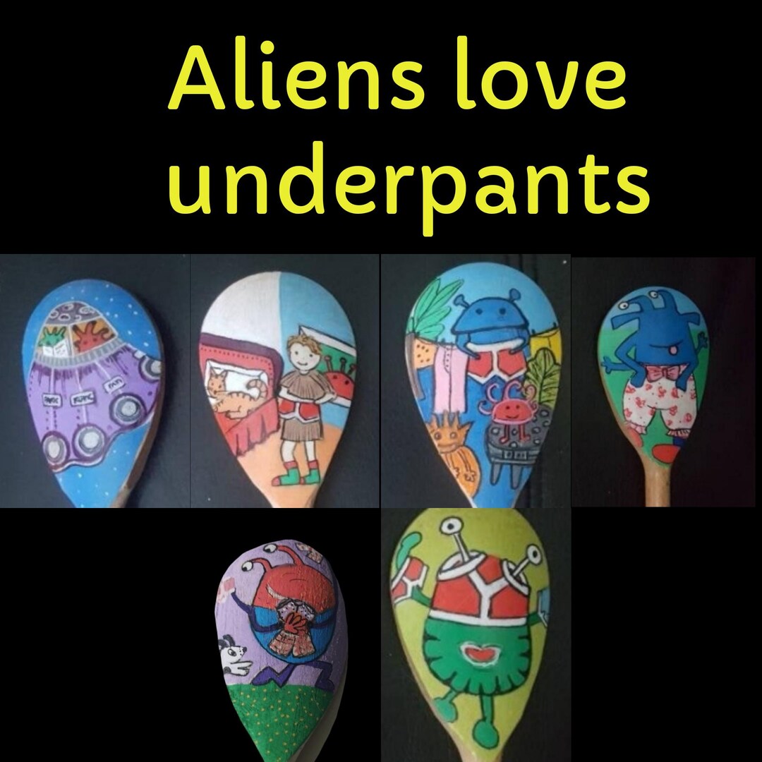 ALIENS LOVE UNDERPANTS Story Spoons. - Etsy