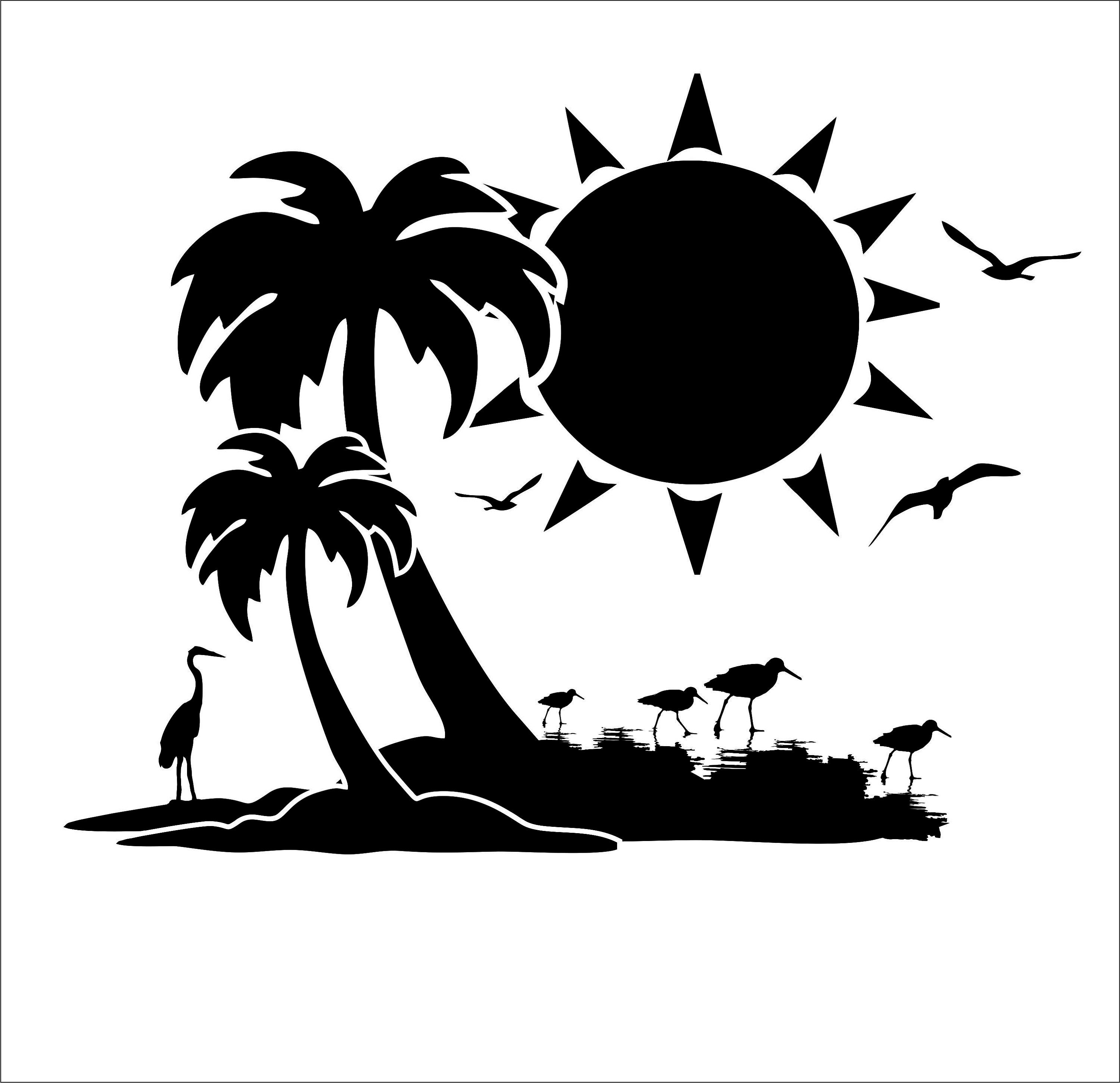 Beach Theme Epoxy Cup Decal File for Making Cups Insert Your Monogram ...