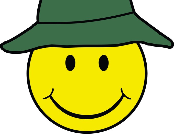 Happy Camper Smiley Face Hat Camping Instant Digital Download Cutting ...