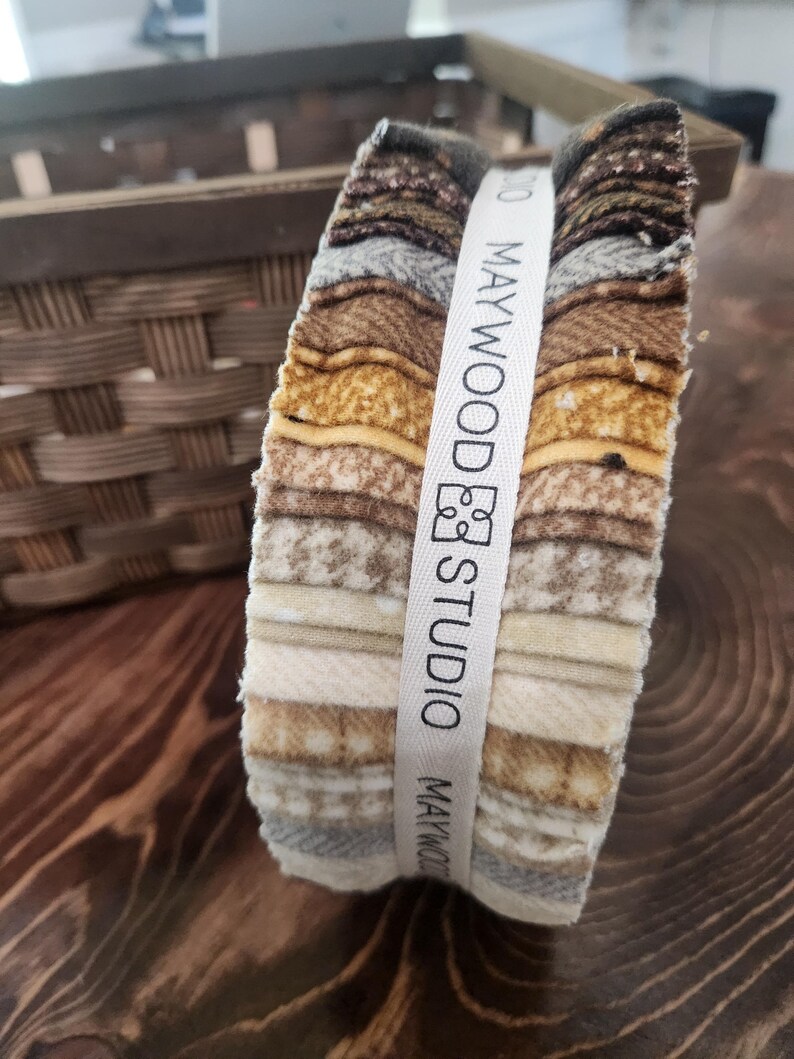 Flannel Jelly Roll Woolies Neutral Assortment Flannel Vol 1 by Bonnie ...