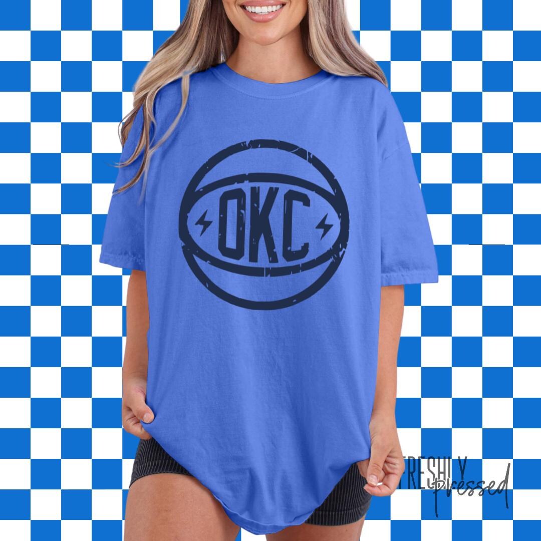 Oklahoma City Basketball OKC T-shirt. Choose Bella Canvas or Comfort Colors T-shirt - Etsy