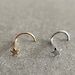14K Solid Gold Star Screw Nose Studs 14K Solid Gold - Etsy