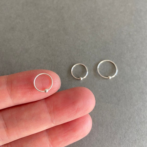 Simple Sterling Silver Nose Ring - Etsy