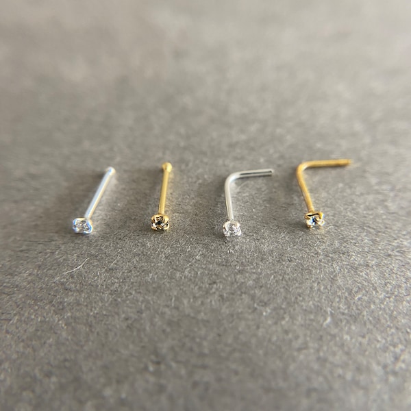 Tiny Nose Stud - Etsy