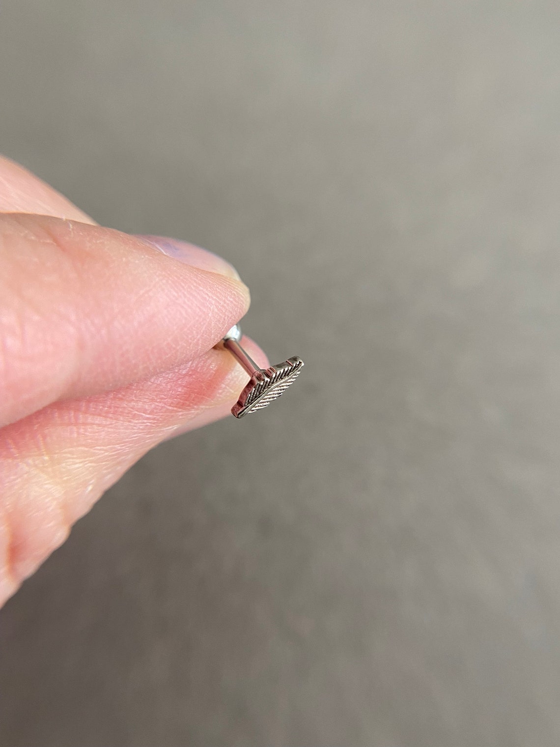 Feather Ear Piercing,cartilage Earring,helix Auricle Lobe,ear Stud ...