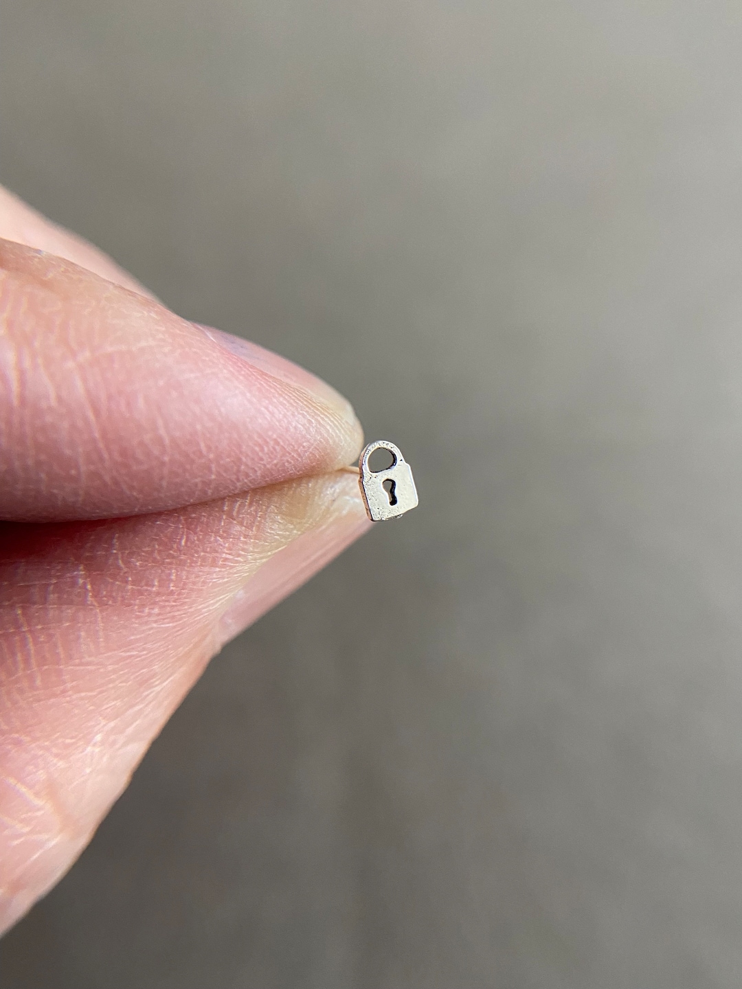 Silver Lock Nose Studs - Sterling Silver - Etsy