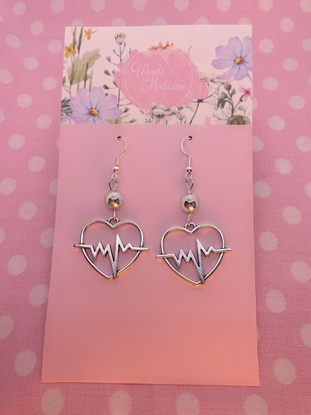 Retro Heart Rate POTS Chronic Illness Spoonie Dangle Earrings - Etsy