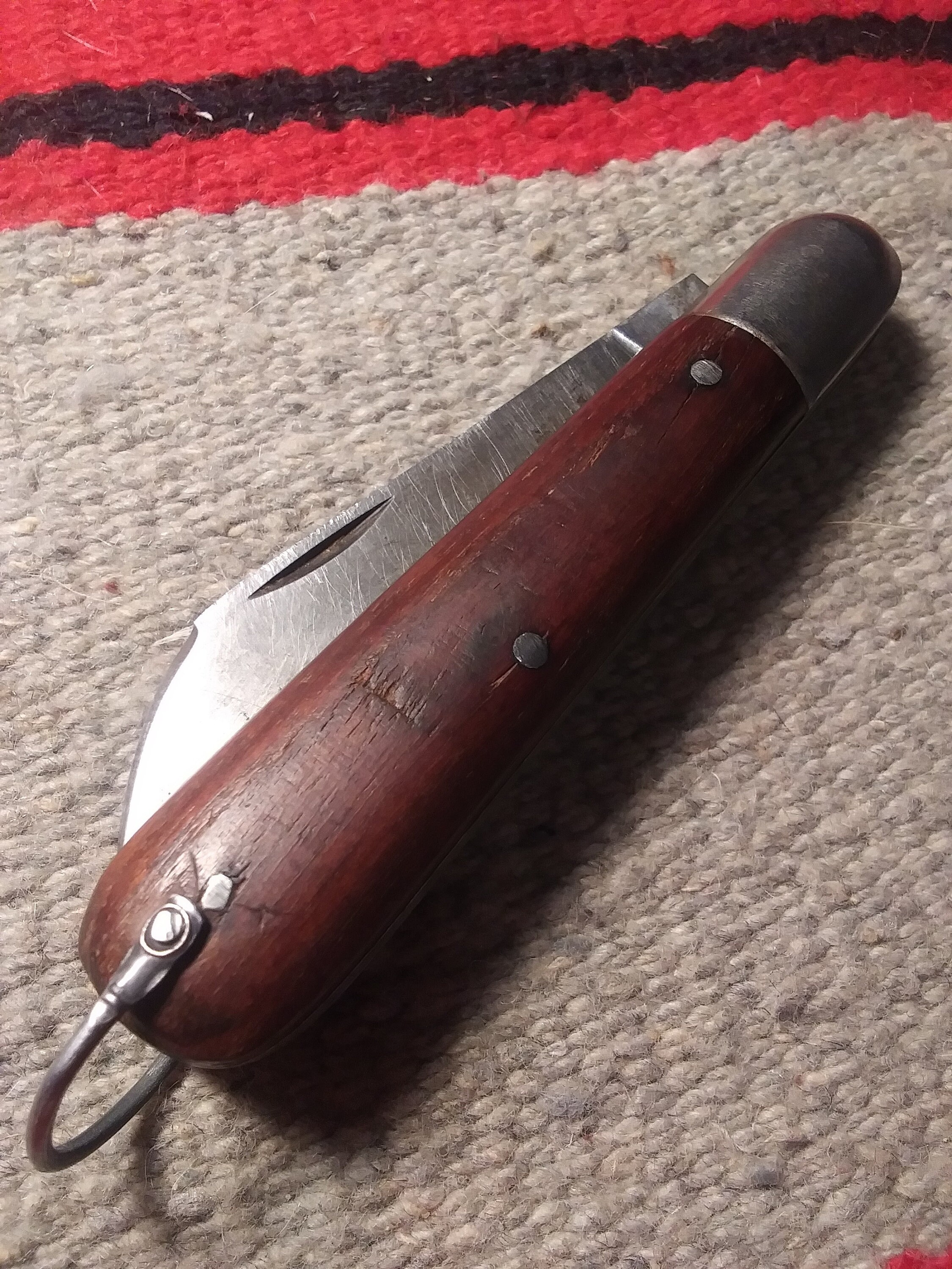 Vintage Lusonia Wood Handle Sheepsfoot Sinfle Blade Pocket Knife - Etsy