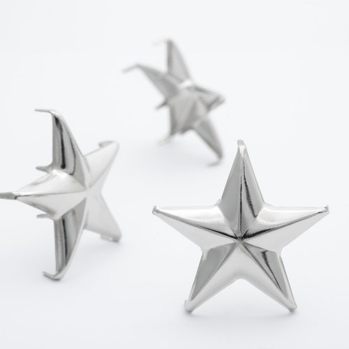 Bag of 25 Medium 1 24mm Silver Star Studs - Etsy